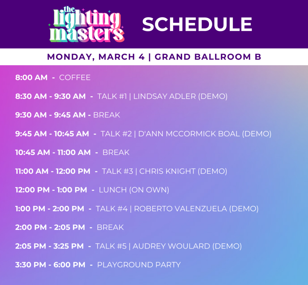 The Lighting Masters Summit | WPPI